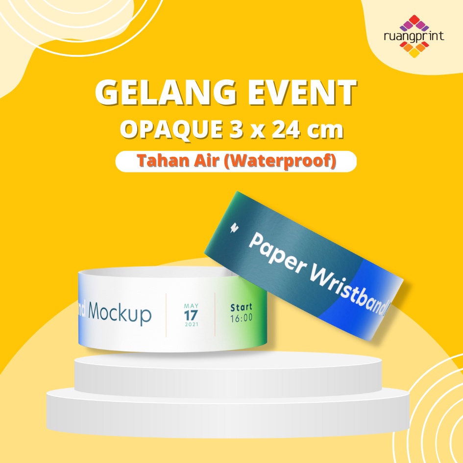 Jual Gelang Tiket Acara Tahan Air / Gelang Event / Gelang Wahana ...