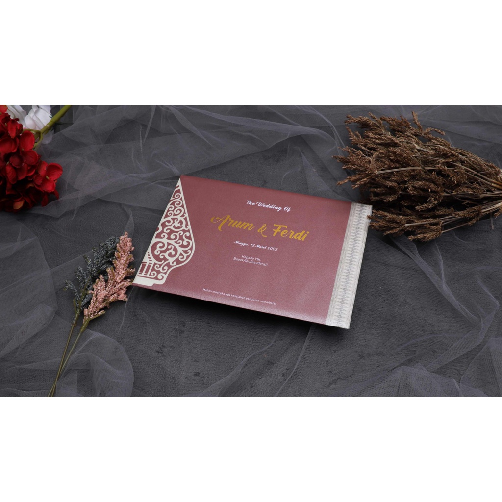 Jual Undangan Hard Cover Merah Jawa | Shopee Indonesia