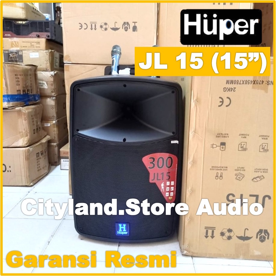 Jual speaker portable bluetooth Huper jl 15 Original 15 inch Garansi ...