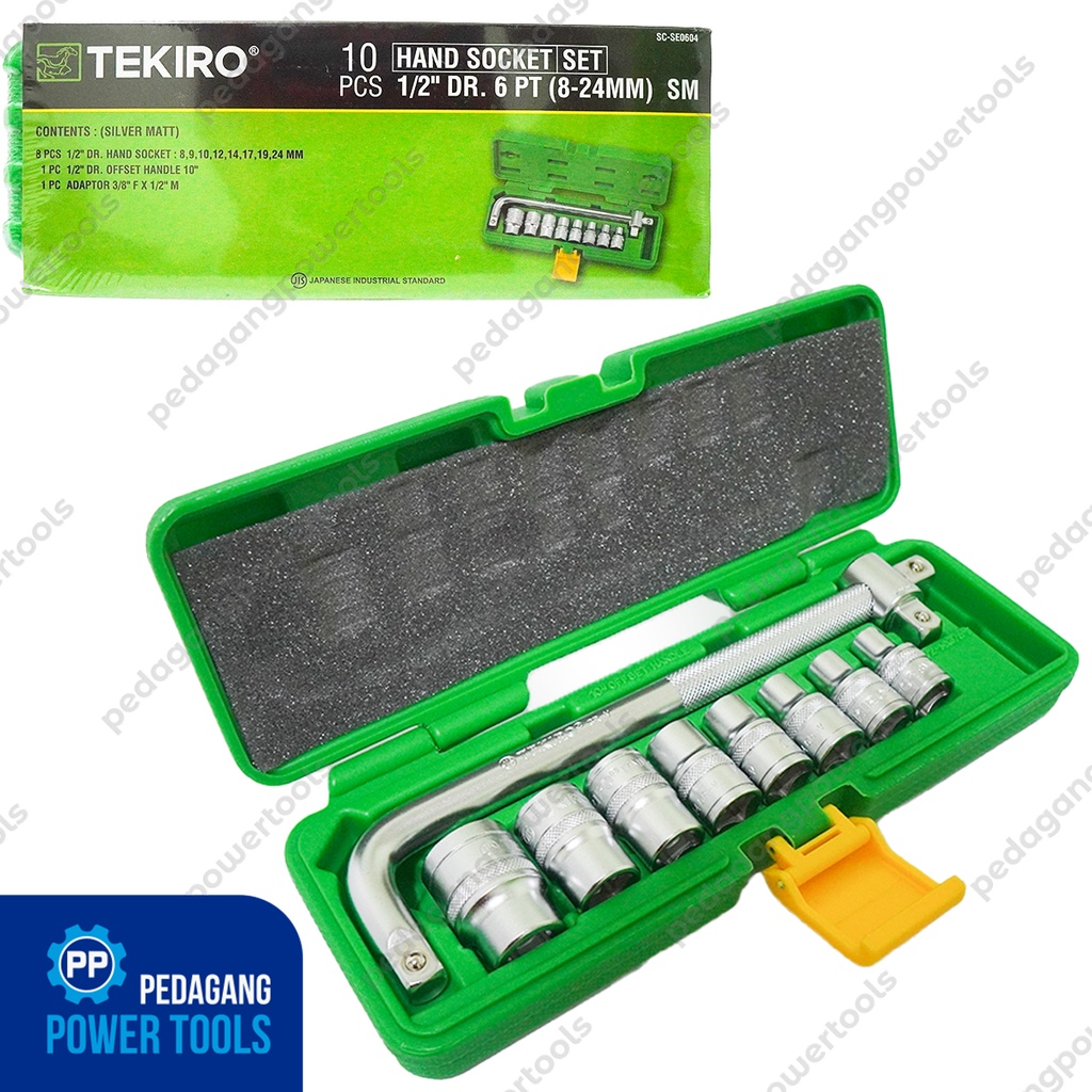 Jual KUNCI SOCK SET 1/2 DR 10 PCS 6 PT (PLASTIK) TEKIRO SC-SE0604 | Shopee Indonesia