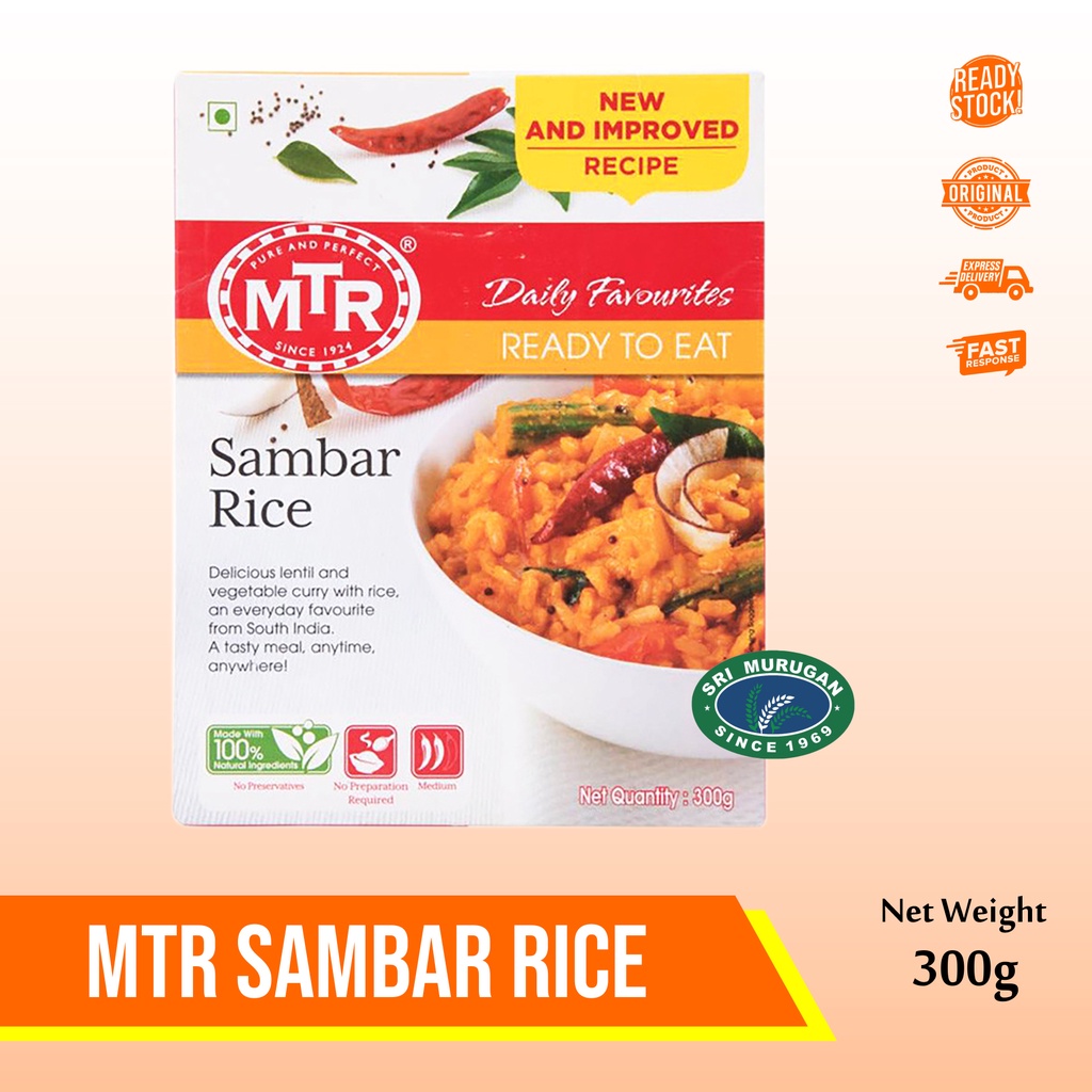 Jual MTR SAMBAR RICE READY TO EAT 300 GM | Shopee Indonesia