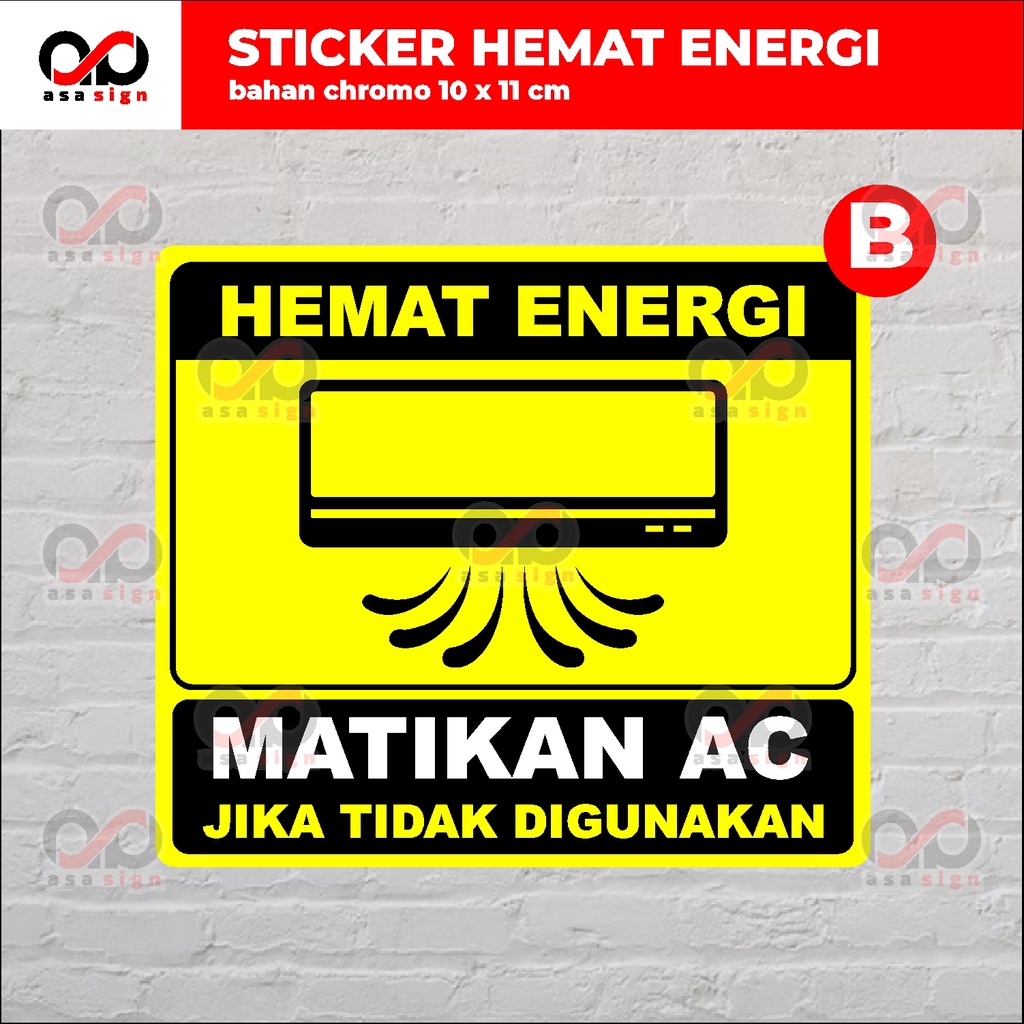 Jual STIKER HEMAT ENERGI | matikan komputer, matikan AC, matikan lampu ...