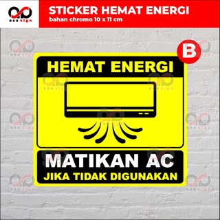 Jual STIKER HEMAT ENERGI | matikan komputer, matikan AC, matikan lampu ...