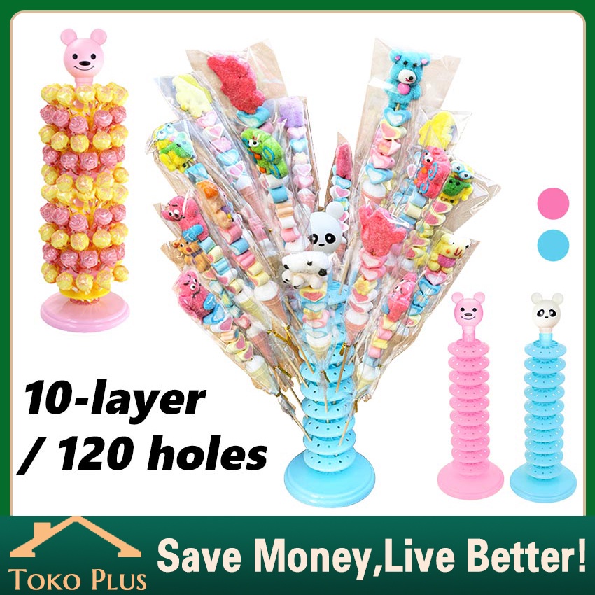 Jual Stand Lolipop Display Tempat Permen Lolipop Cakepop Pagar Plastik ...