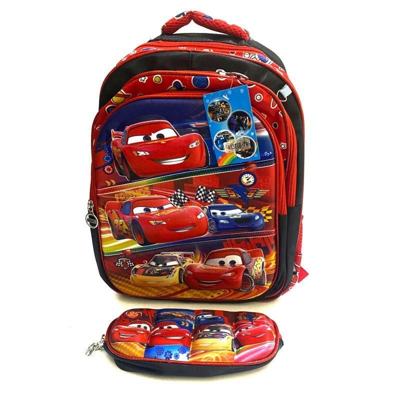 Jual Tas Ransel Cars 3D / Tas Sekolah Anak SD dilengkapi Tempat Pensil ...