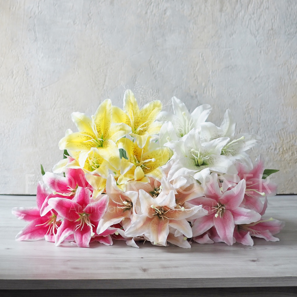 Jual Bunga Artificial Lily Group Mekar (B23057) | Shopee Indonesia