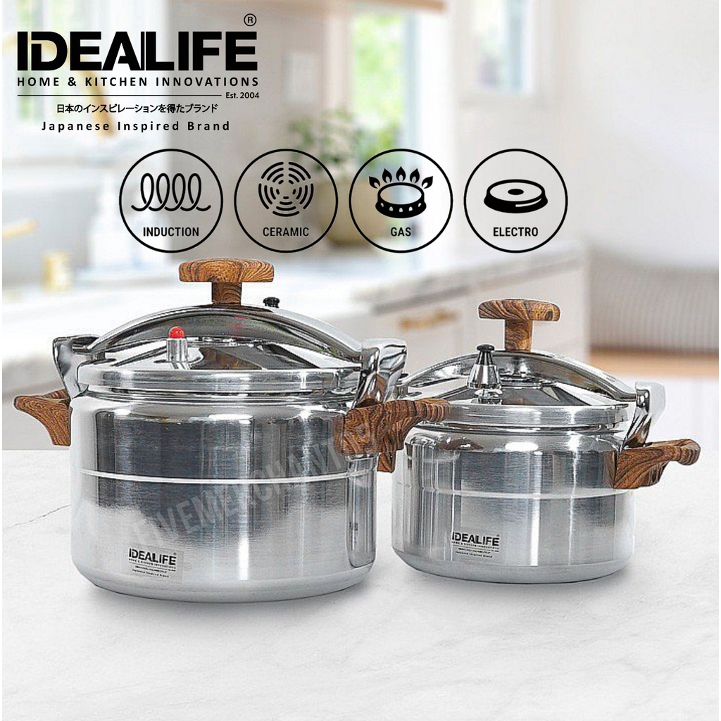 Jual Presto IDEALIFE IL 704 4 Liter Induksi Gas Panci Pressure Cooker 4 L Induction Pan Panci ...