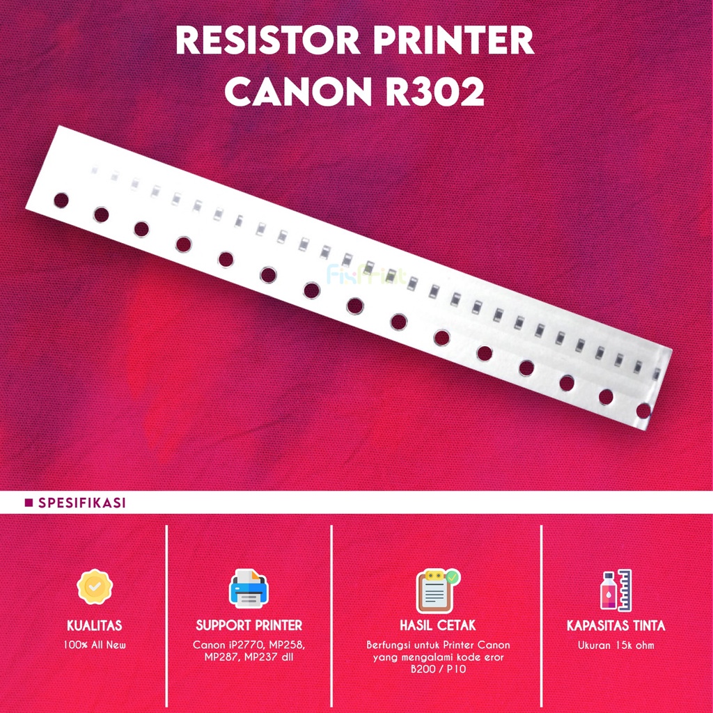 Jual New Resistor Canon R302 Error B200 / P10 752 Ori | Shopee Indonesia