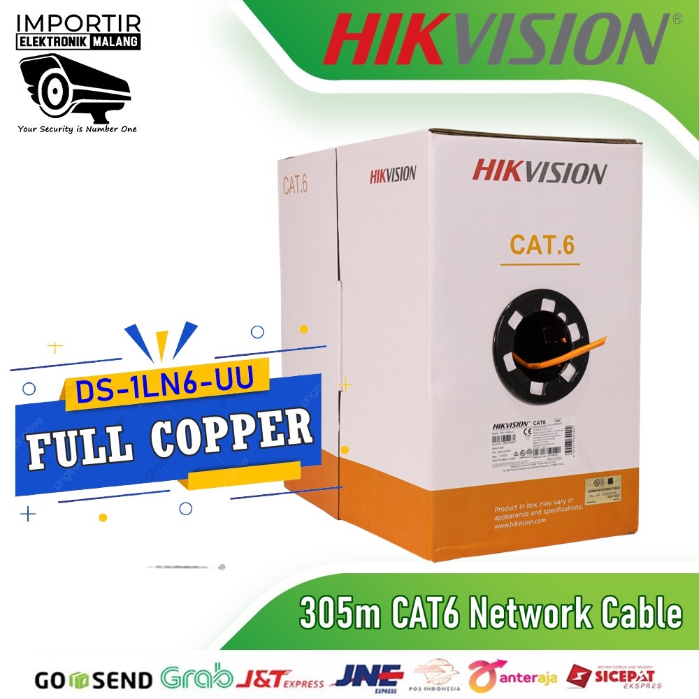 Jual Kabel LAN Cat 6 Hikvision Full Copper 305mtr - IEM | Shopee Indonesia