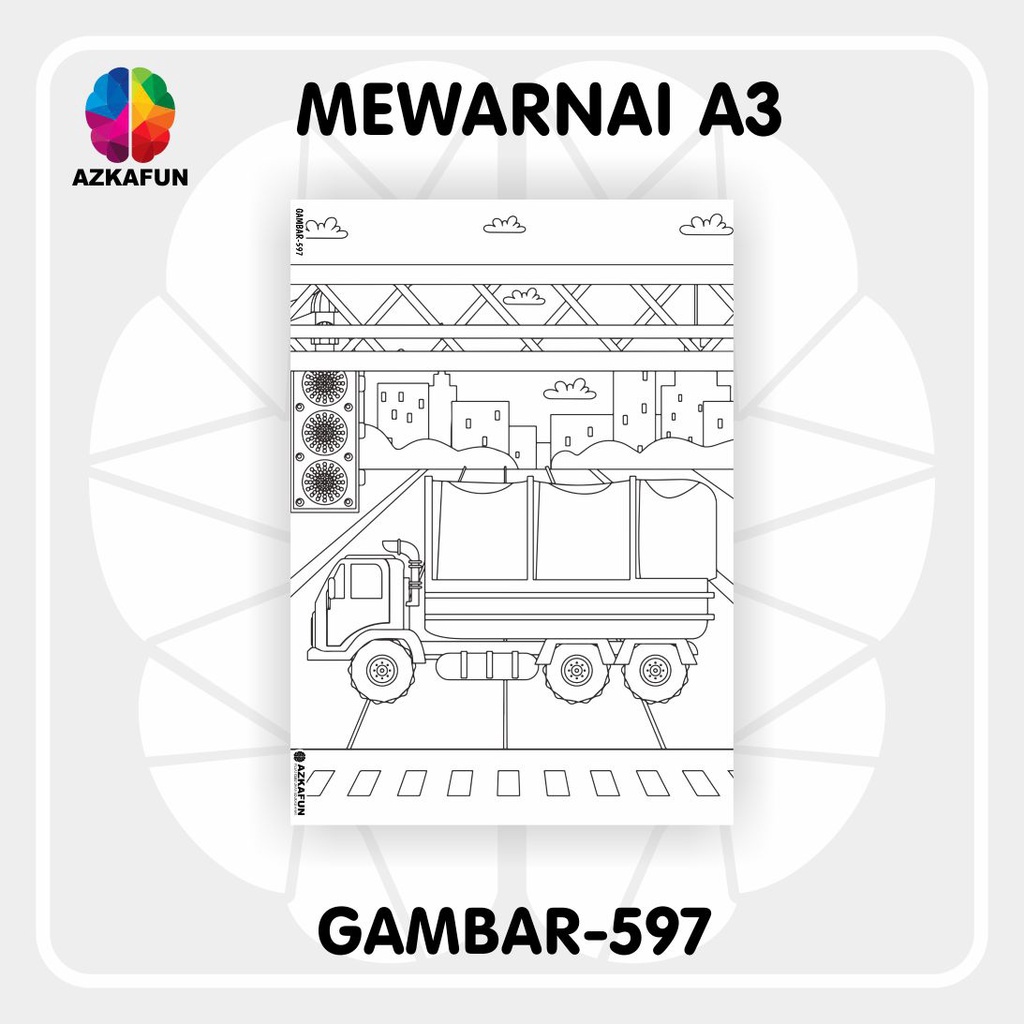 Jual Kertas Mewarnai A3 ALAT BERAT - Mewarnai anak back to school ...