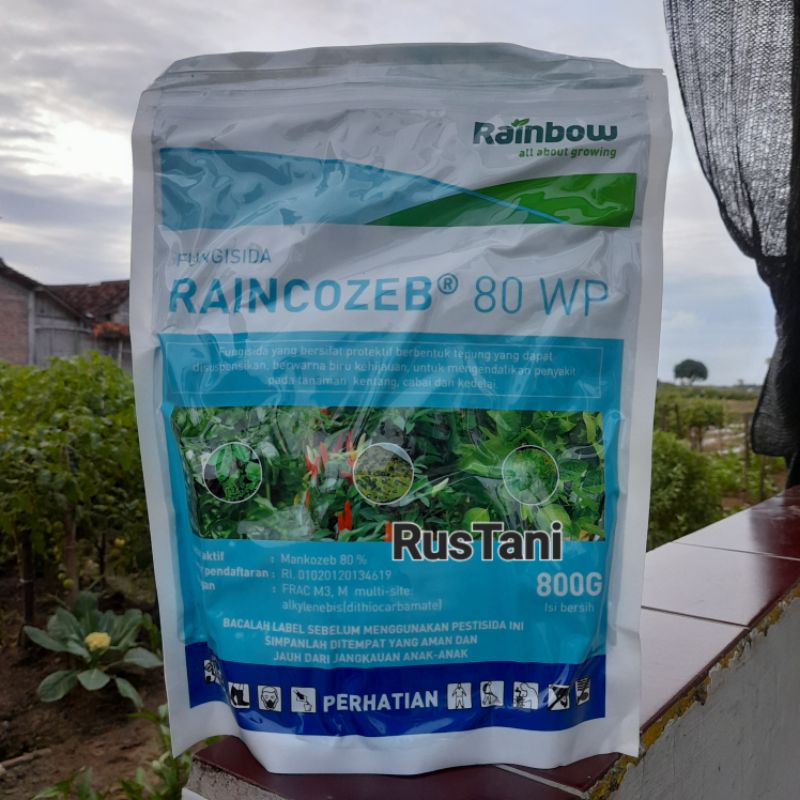 Jual Fungisida RAINCOZEB 80WP 800Gr Bahan aktif : mancozeb 80% | Shopee ...