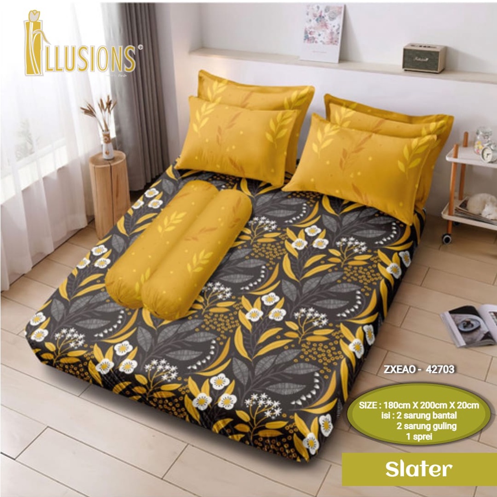 Jual SPREI ILLUSION UKURAN 180X200 SPREI ILUSION PREMIUM BAHAN MICROTEX ...
