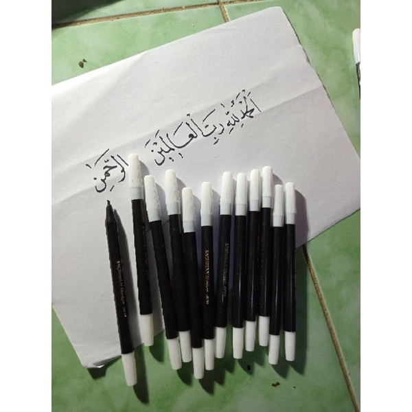Jual sepidol kaligrafi 1 pcs beli 10 geratis satu warna merah | Shopee ...