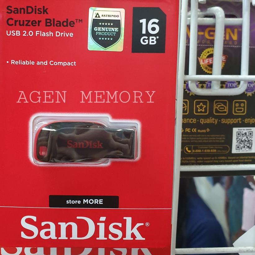 Jual SANDISK Flashdisk 16GB USB 16 gb Cruzer Blade CZ50 USB | Shopee ...