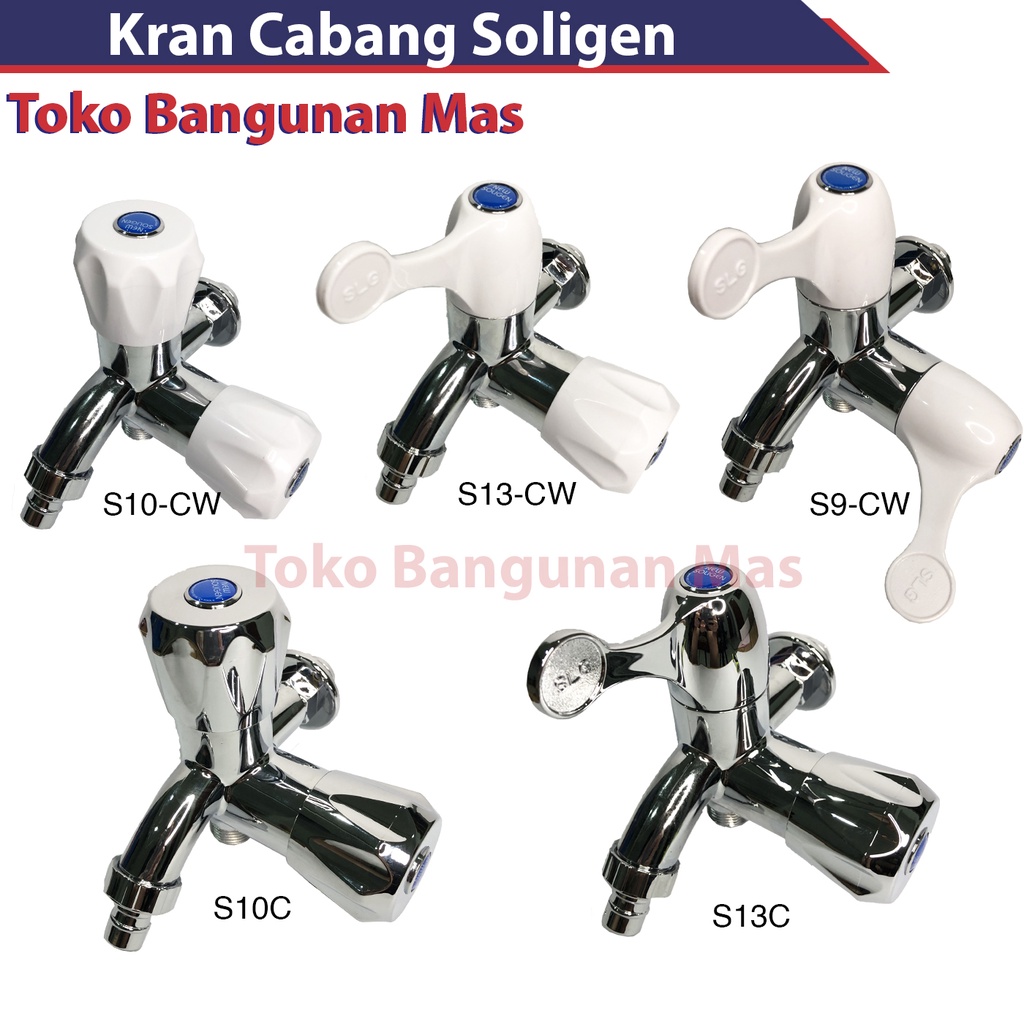 Jual KRAN CABANG SHOWER CHROME 1/2 " SOLIGEN KRAN AIR CABANG DOUBLE ...