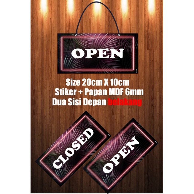 Jual Stiker Open / Closed + Papan MDF 6mm | Shopee Indonesia