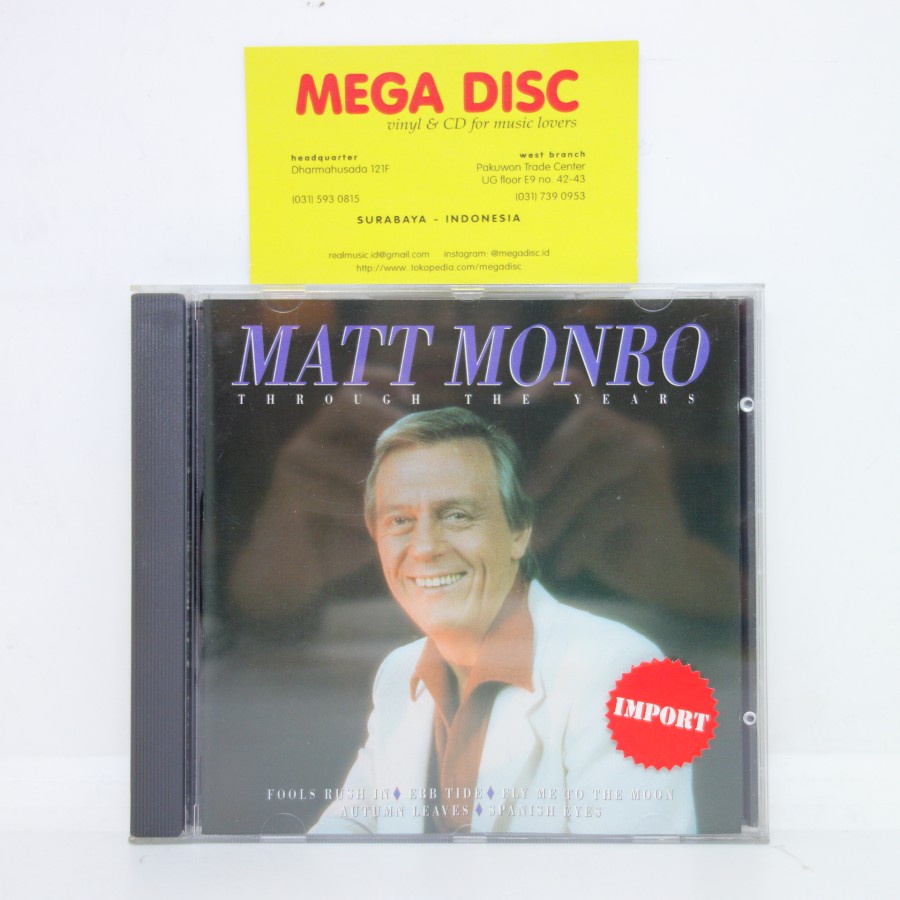 Jual CD Matt Monro - Through The Years Album Audio Music | Shopee Indonesia