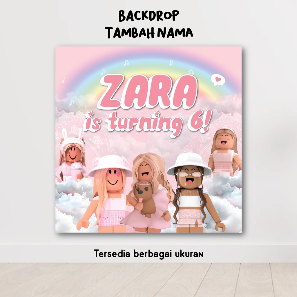 Jual BACKDROP ROBLOX GIRL BACKGROUND BANNER HAPPY BIRTHDAY ULTAH ULANG ...
