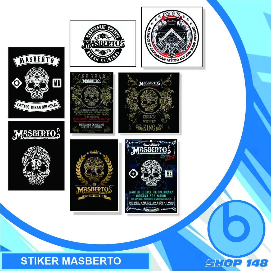 Jual stiker MASBERTO/Stiker Punk Masberto/Stiker Masberto | Shopee ...