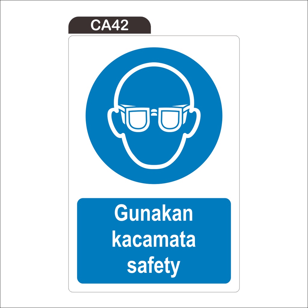 Jual RAMBU GUNAKAN KACAMATA SAFETY (STICKER ONLY) | Shopee Indonesia