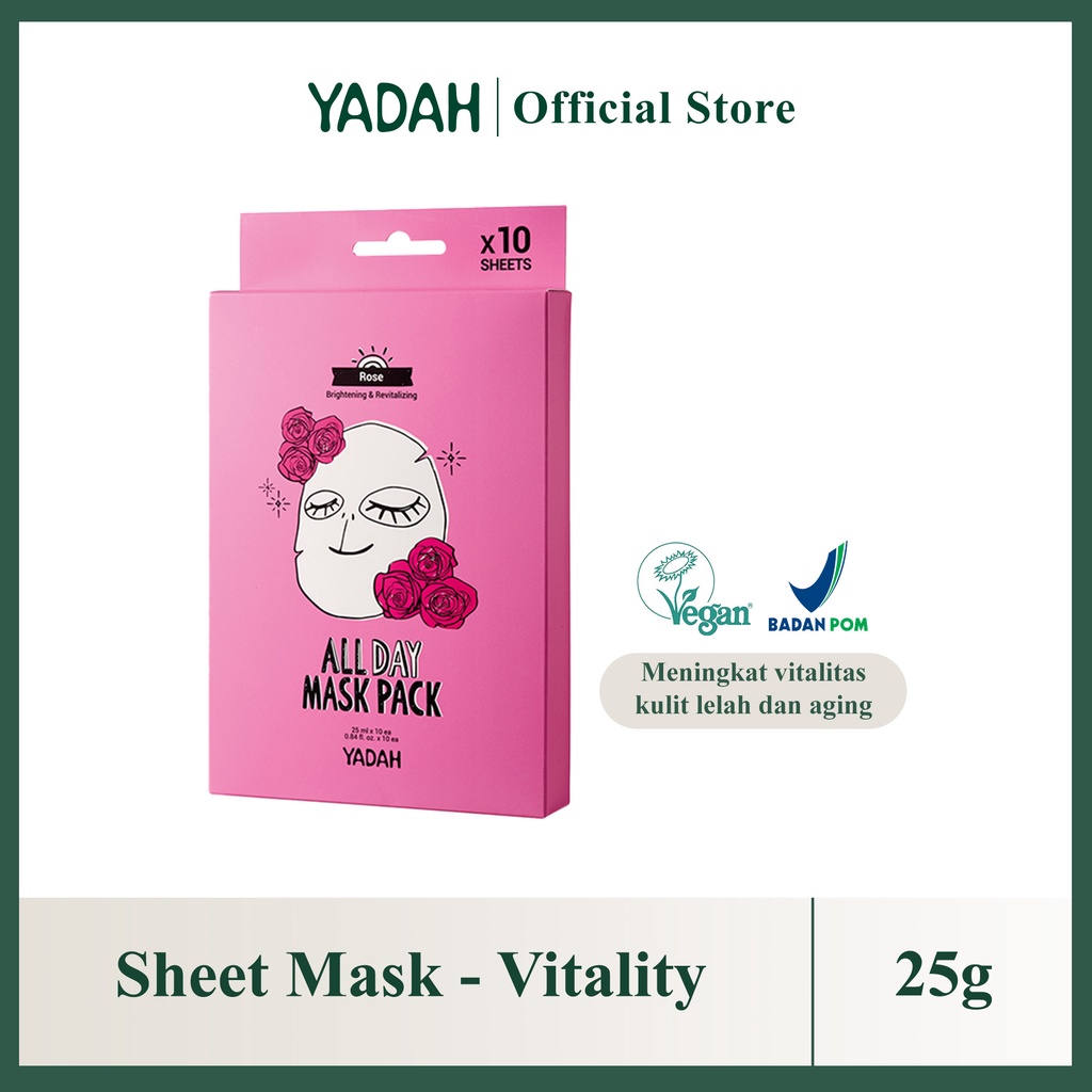 Jual YADAH All Day Mask Pack-Rose 1EA | Shopee Indonesia