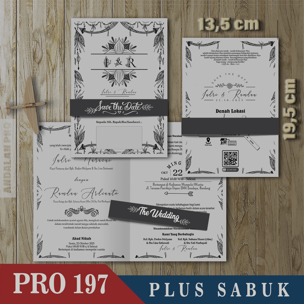 Jual Pro 197 Lipat 2 Plus Sabuk - Cetak Undangan Color / Berwarna ...