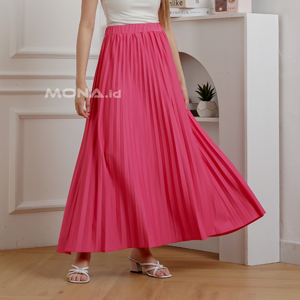 Jual Mona ROK PLISKET WANITA PREMIUM MAYUNG PANJANG ALL SIZE JUMBO ...