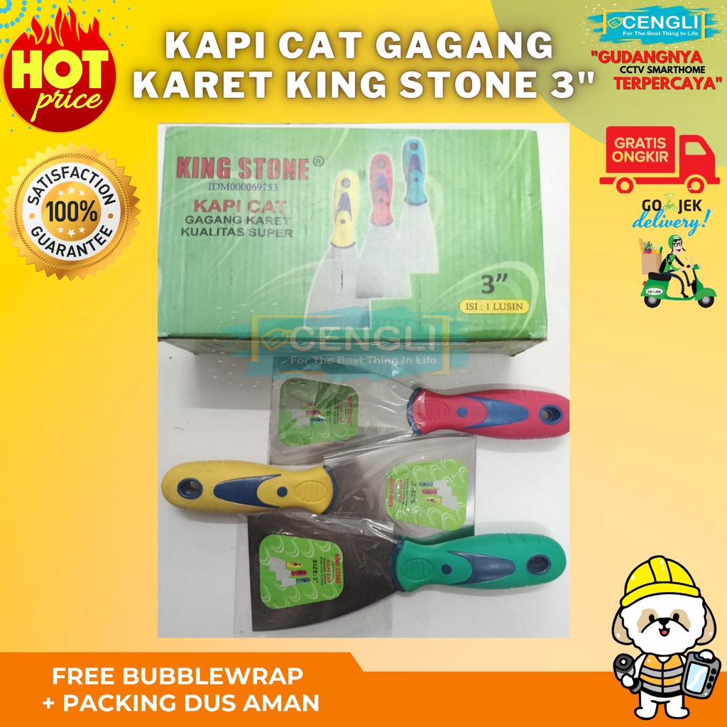 Jual KAPI CAT GAGANG KARET KING STONE 3 INCH / KAPI CAT MURAH | Shopee ...