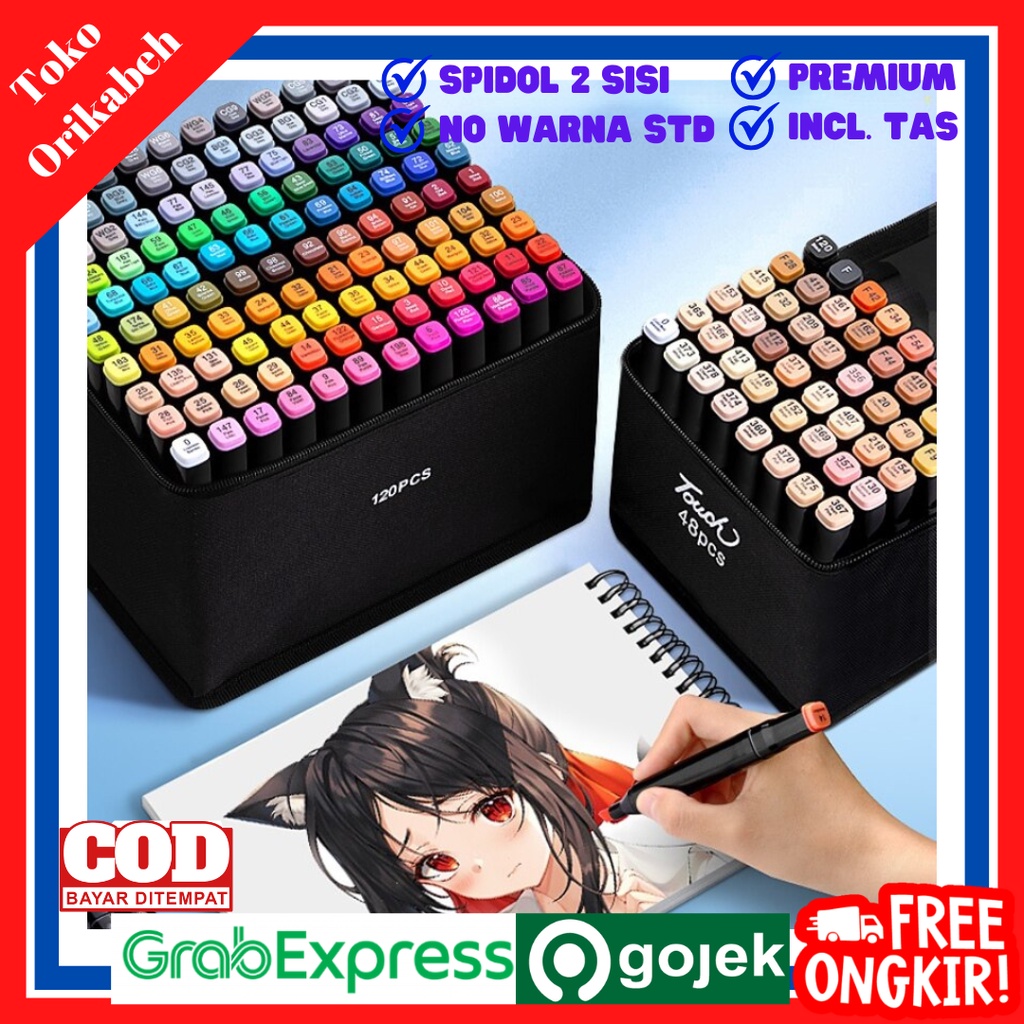 Jual Spidol Sepidol Gambar Lukis Aesthetic Warna Lengkap Spidol ...