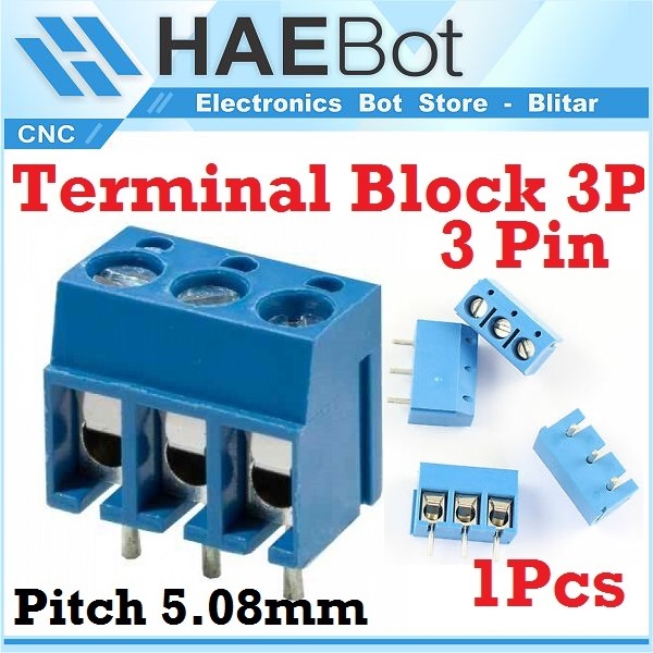 Jual [HAEBOT] Terminal Block Screw 3 Pin 250VAC 10A Penghubung PCB ...