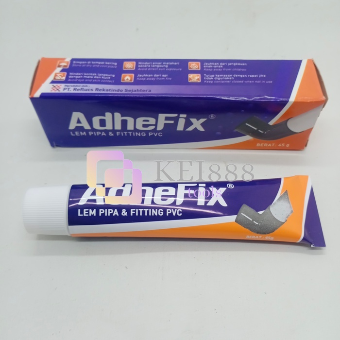Jual lem pipa Adhefix / lem PVC / fitting pvc 45 gr | Shopee Indonesia