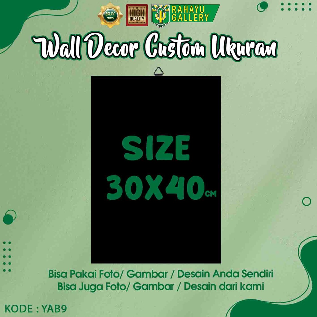 Jual CUSTOM SIZE HIASAN DINDING SIGN BOARD FOTO / GAMBAR MDF YAB9 ...