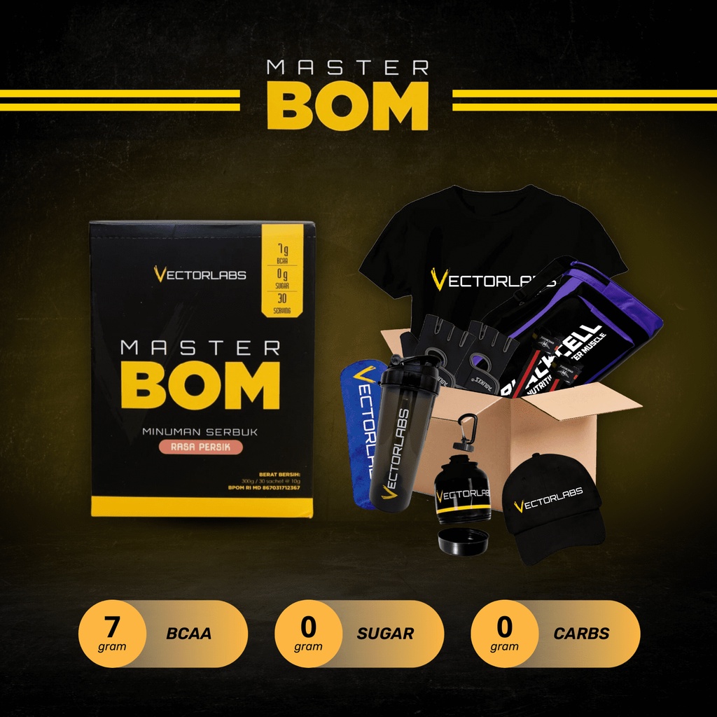 Jual Vectorlabs BCAA Master Bom 1 Sachet VL BCAAs Powder 1 Serving Suplemen Fitness Diet Otot ...