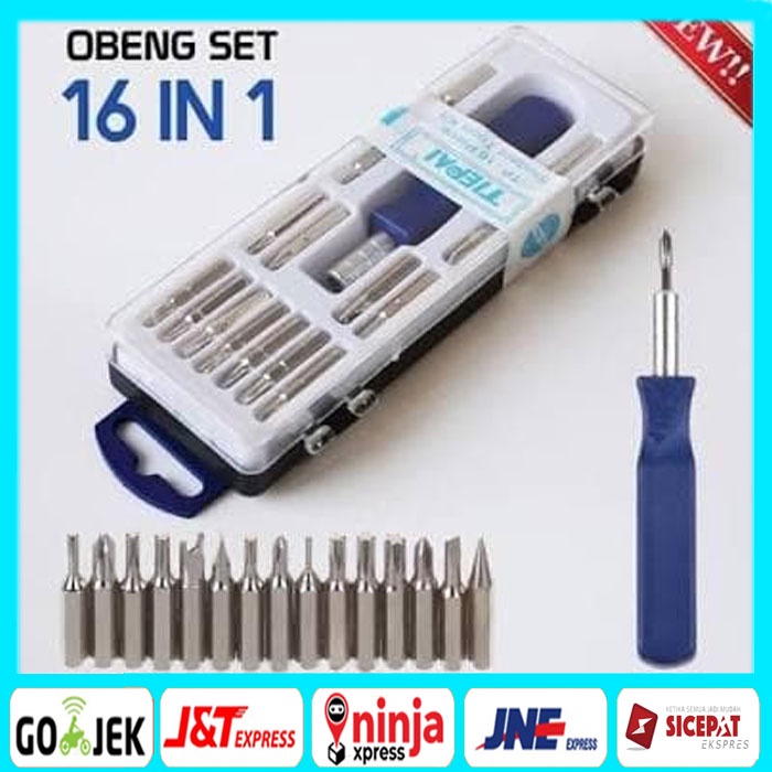 Jual BBS OBENG SET 16 IN 1 MULTIFUNGSI / OBENG SERBAGUNA PRAKTIS Screw ...