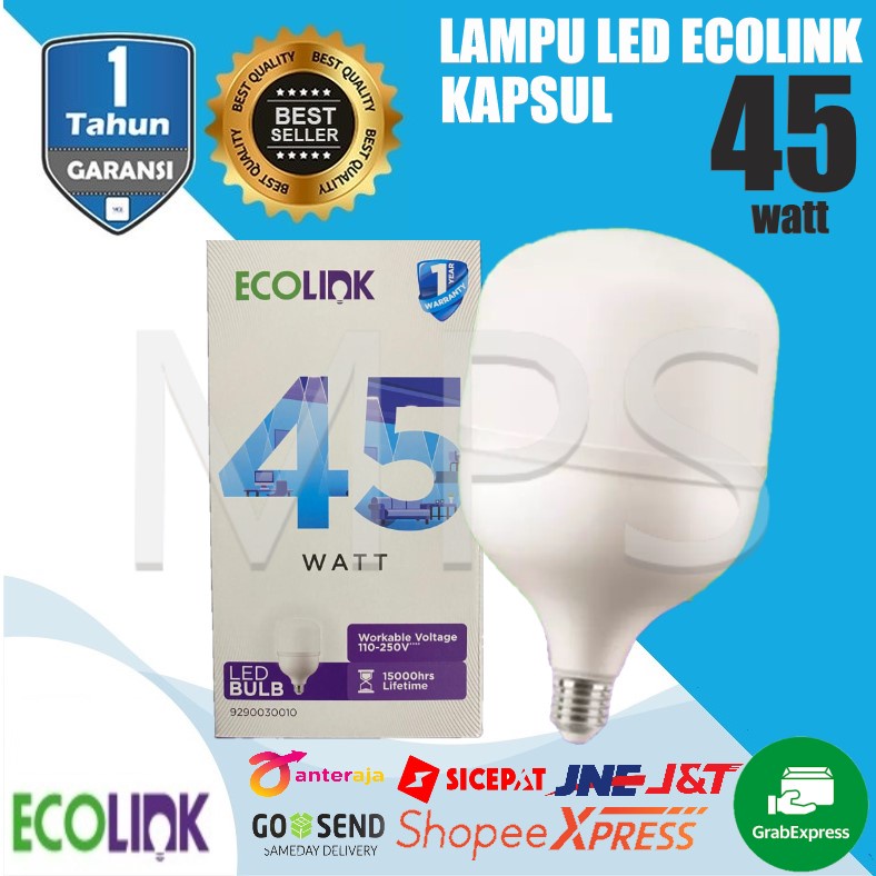 Jual Lampu LED ECOLINK Bohlam Bulb Kapsul Capsule 45 watt w 45w 45watt ...
