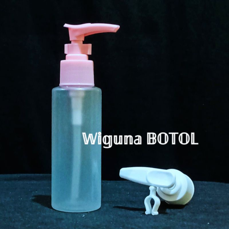 Jual Botol Pump 100ml Frosted RF / Botol Rf 100ml Frosted Tutup Pump Clip Lock | Shopee Indonesia