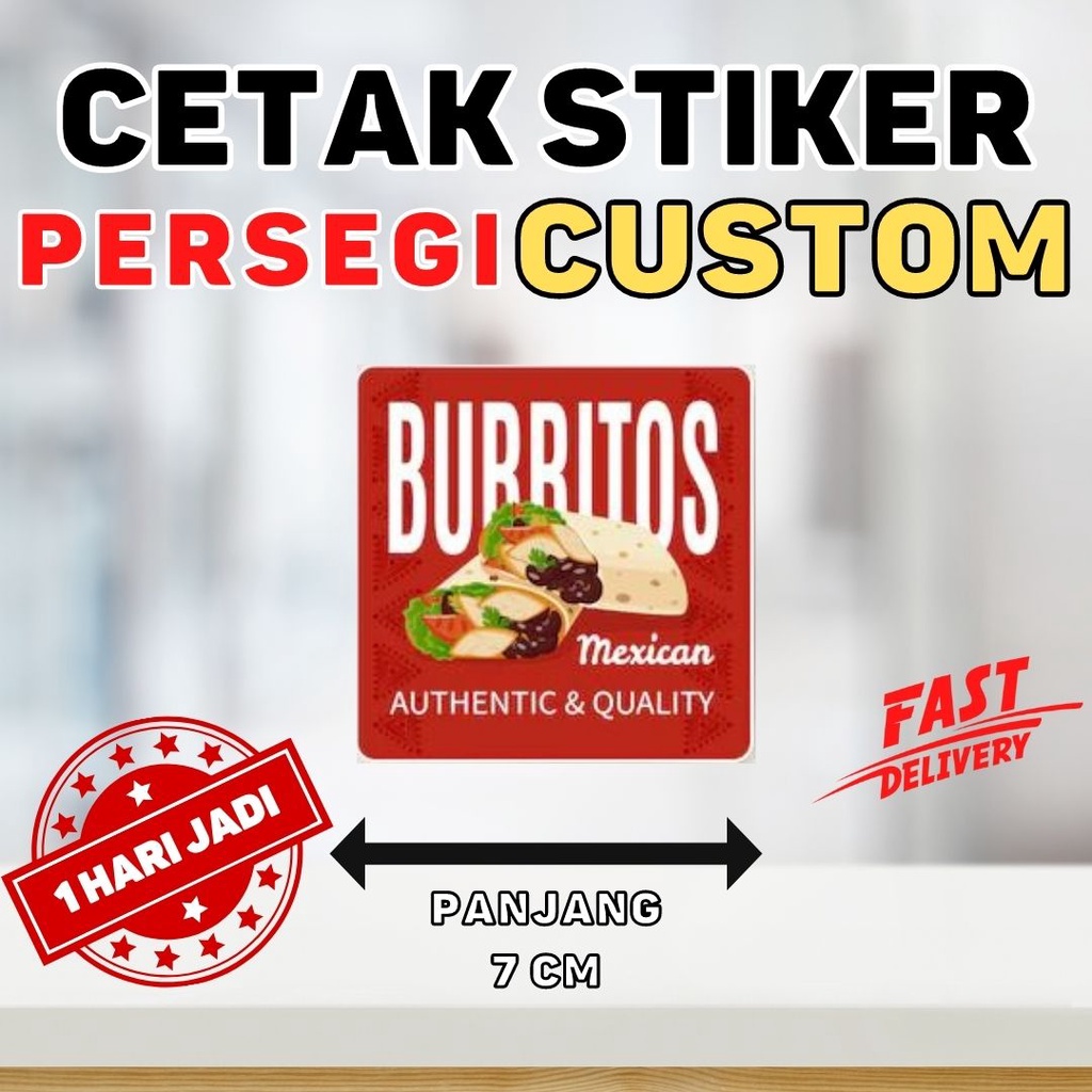 Jual Cetak Stiker Chromo Persegi 5 CM | Shopee Indonesia