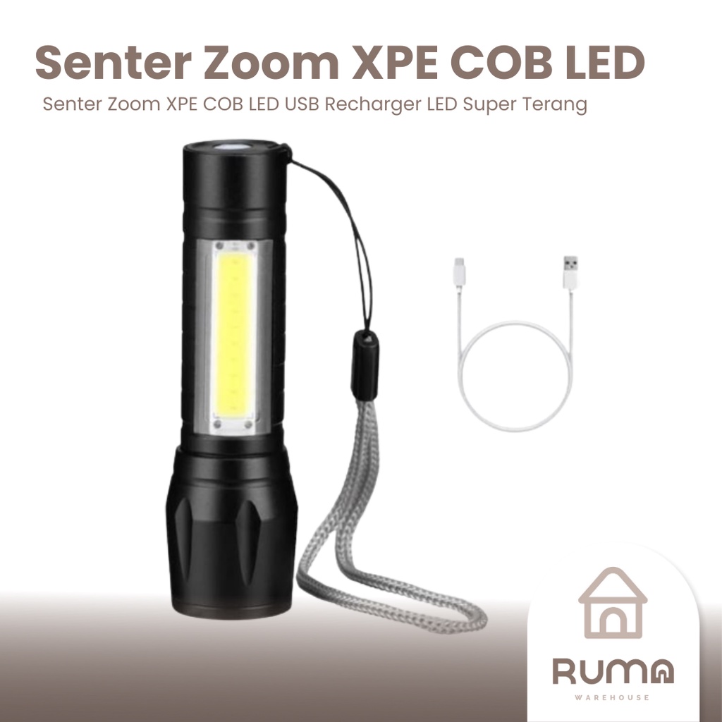 Jual Senter Mini XPE LED Zoom Usb Recharge Senter LED Super Terang ...