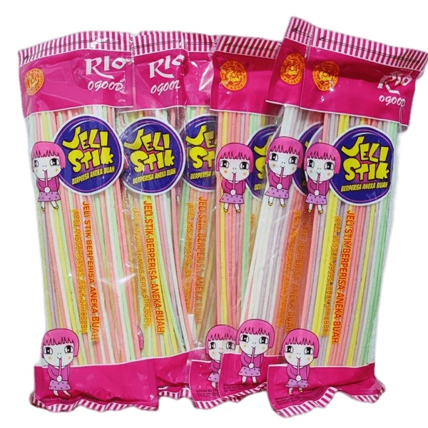 Jual JELI STIK LONG PANJANG ISI 50 x 4gr RASA ANEKA BUAH RIO OGOOD APEL ...