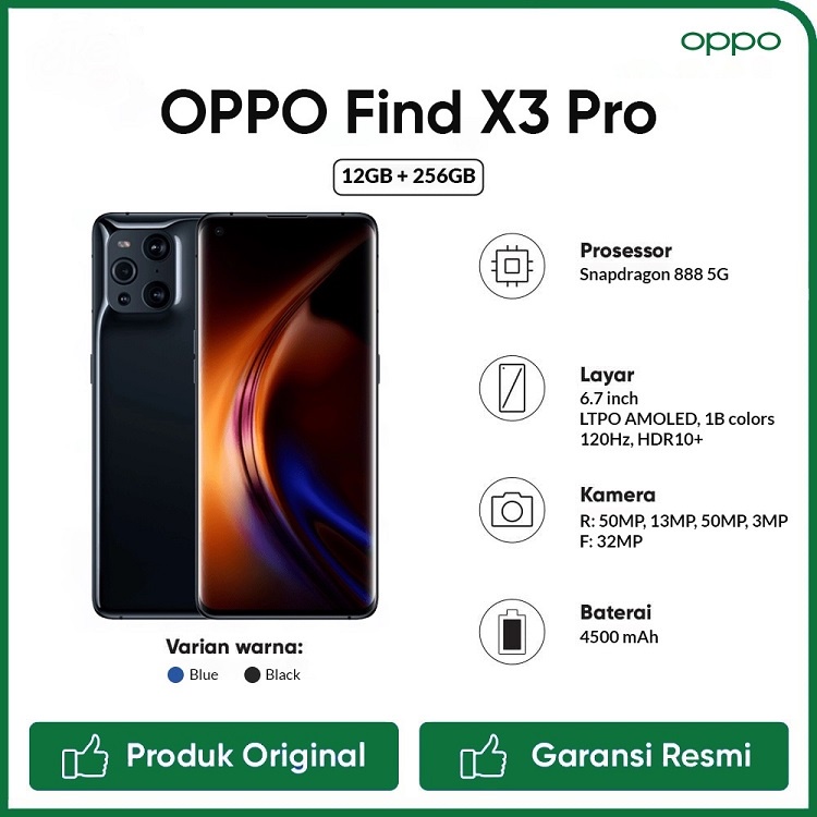 Jual Oppo Reno Find X3 Pro 5G BNIB Original Garansi Resmi | Shopee ...