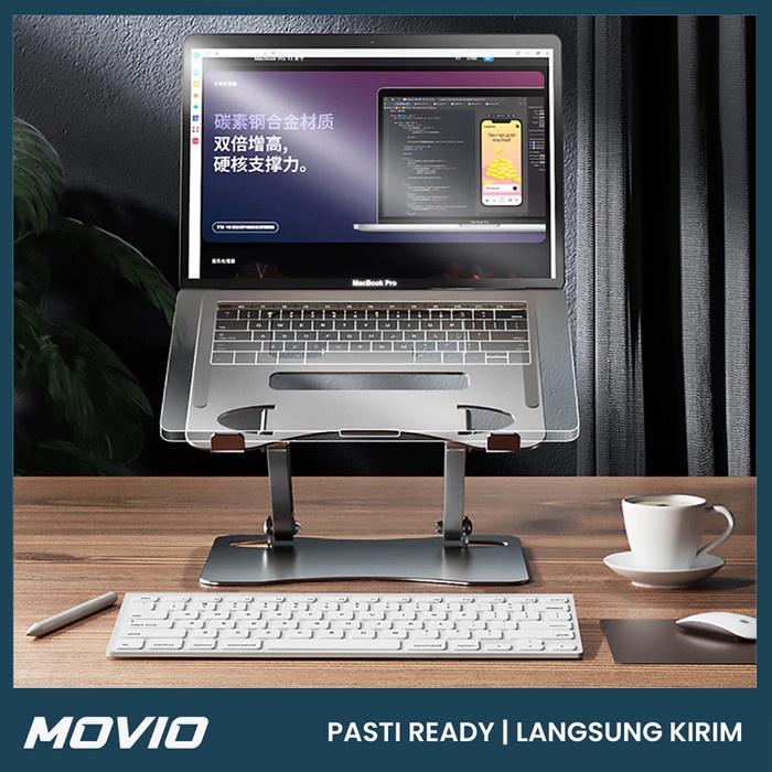 Jual Alas Laptop Movio Laptop Stand Aluminium - Foldable Stand Holder ...