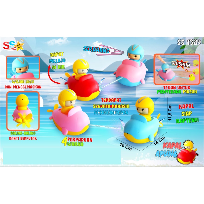 Jual Mainan Mandi Kapal Apung 1389 Bisa Jalan Diatas Air / Mainan ...