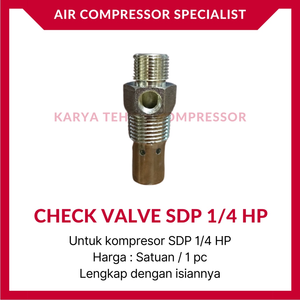 Jual Check Valve Kompresor Udara SDP 1/4 HP | Shopee Indonesia
