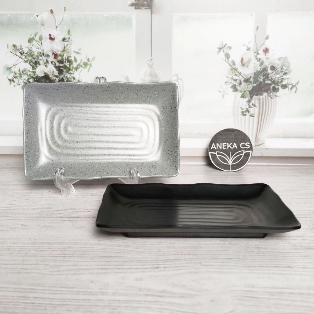 Jual Melamine Stone Piring Sushi 8 inch - Piring Persegi Panjang ...
