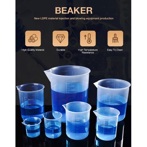 Jual Beaker Measuring Cup Plastik Gelas Takar Lab Gelas Ukur Cairan ...