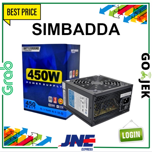 Jual Power Supply Simbadda Battleground 450Watt 80+ - PSU GAMING ...