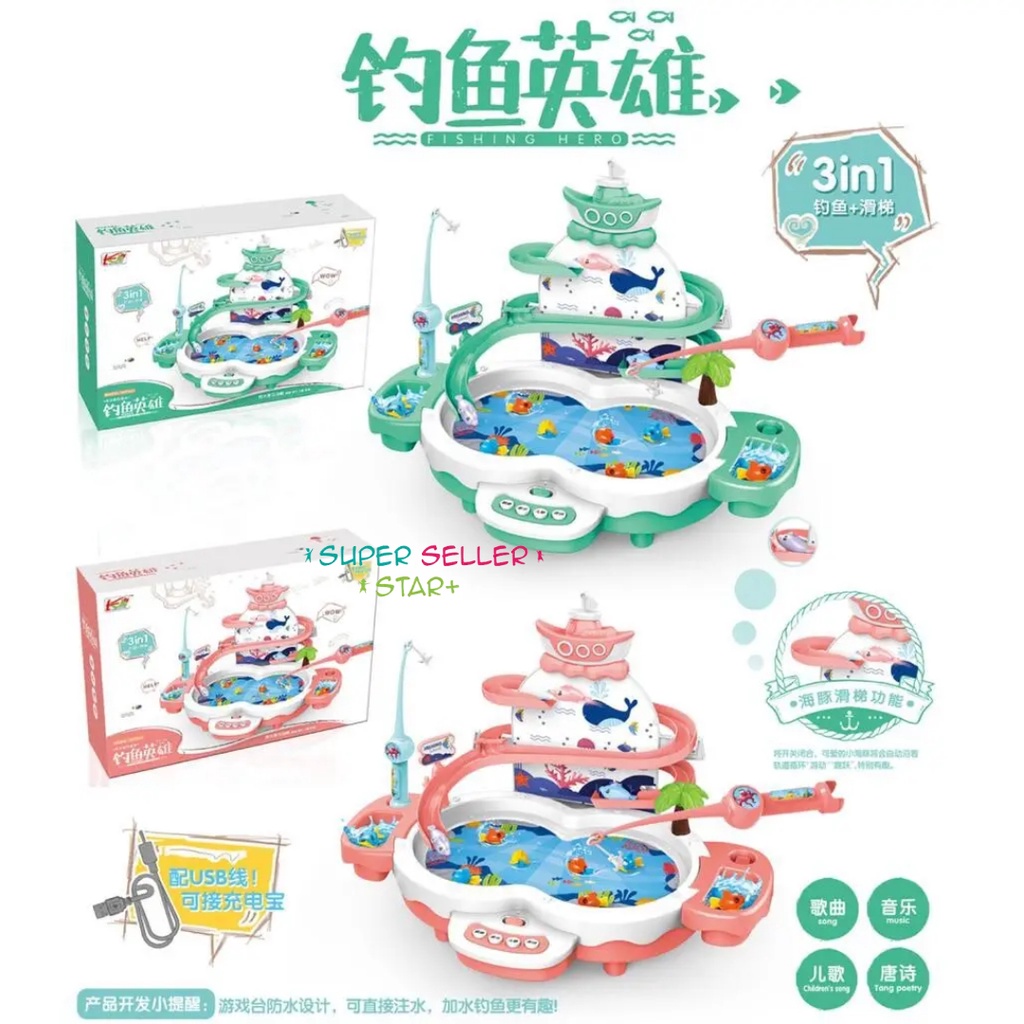 Jual Super Seller Star - Mainan Pancingan 3 in 1 Pancingan Ikan Magnet ...