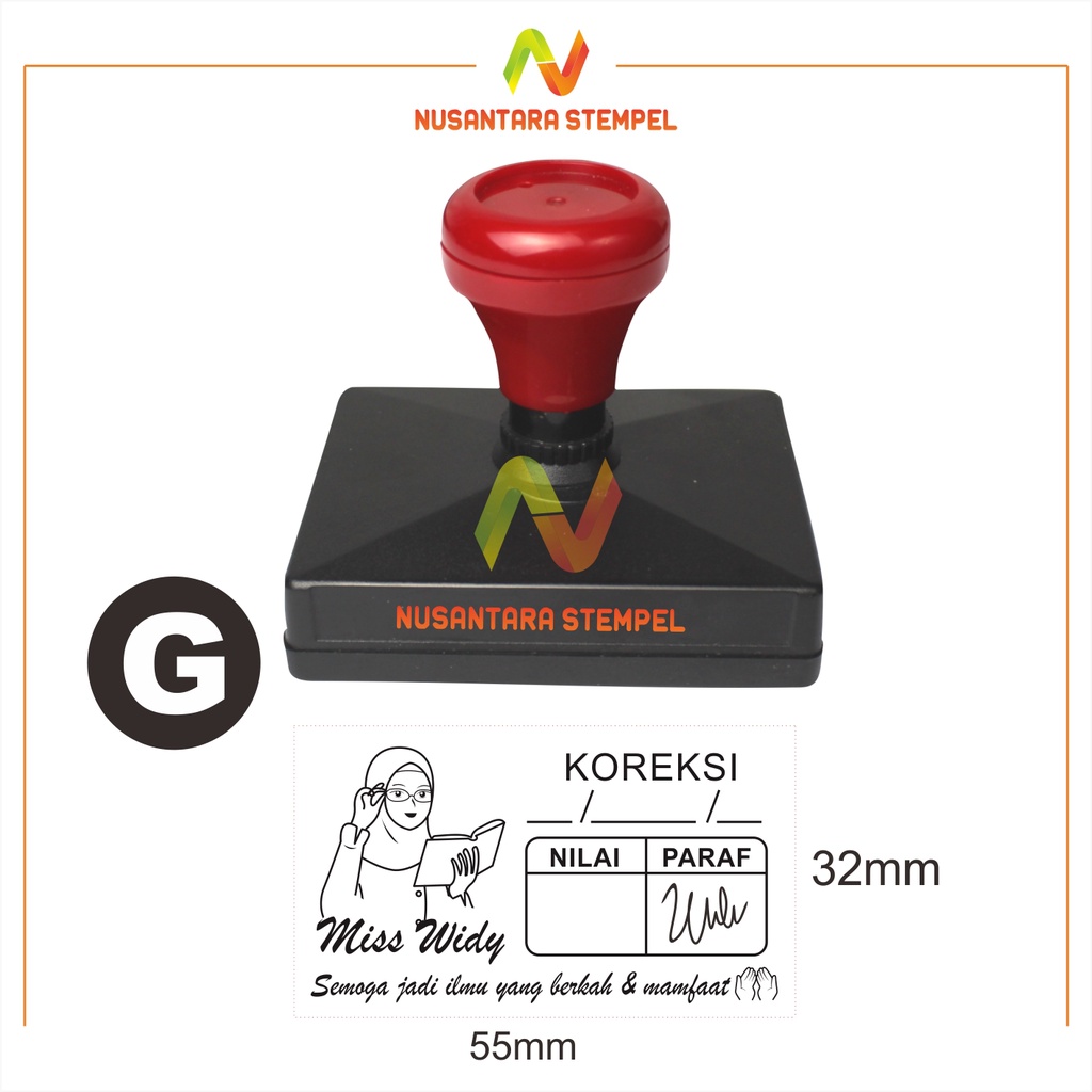 Jual Cetak Stempel Nilai Guru Cap Koreksi Stampel Penilaian Stamp ...