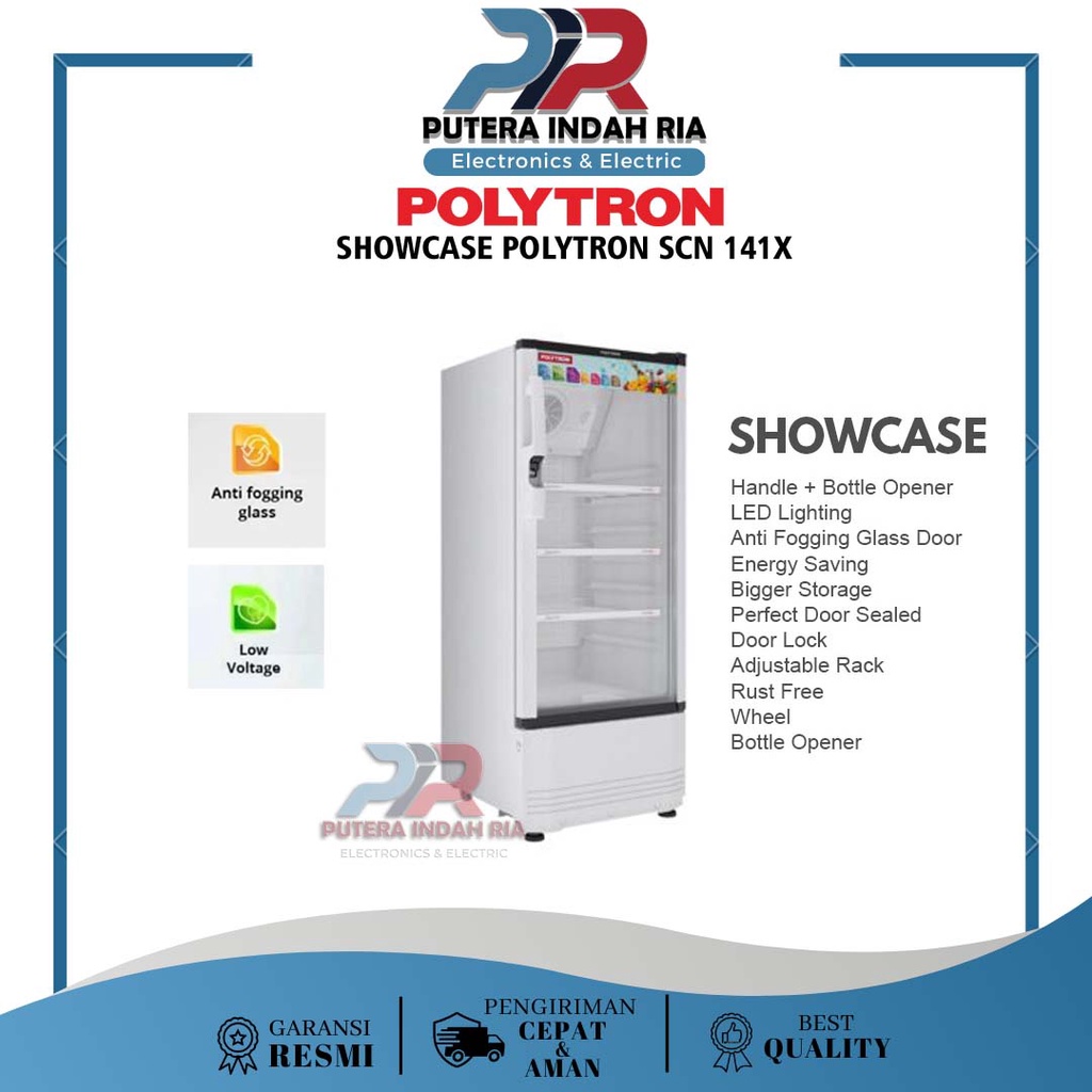 Jual SHOWCASE POLYTRON SCN 141X / Showcase With Handle [Kapasitas 140 ...