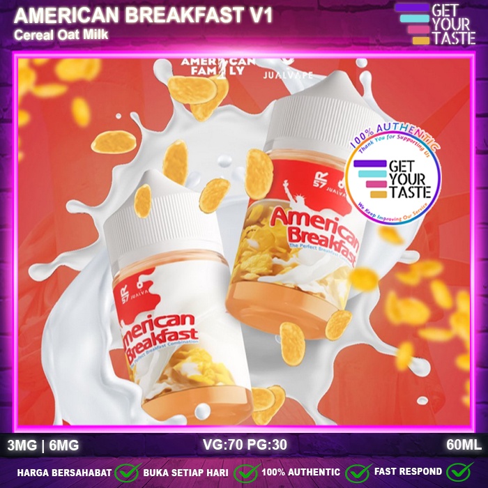 Jual Liquid American Breakfast V1 Cereal Oat Milk 60ML by Hero57 ...